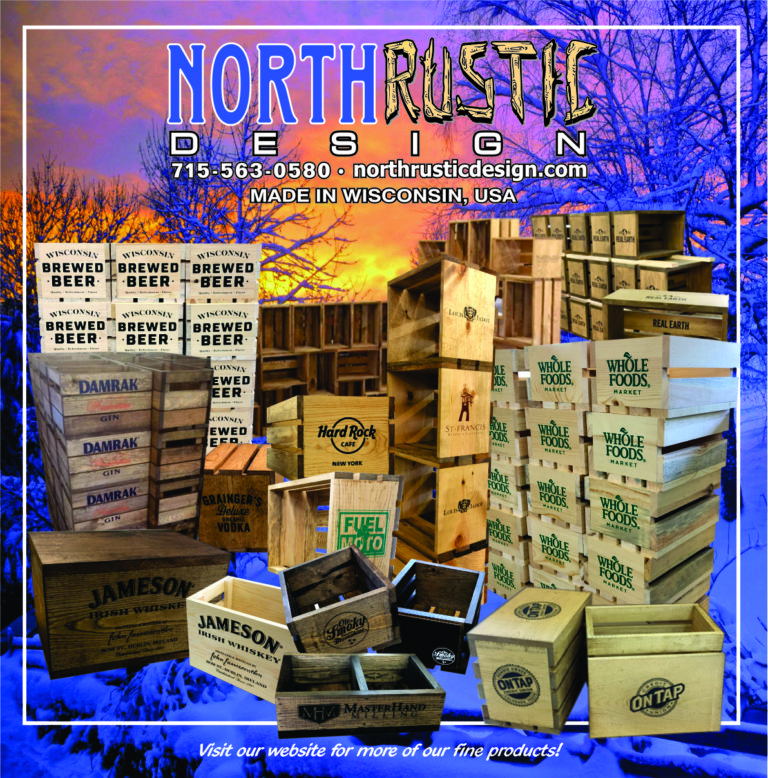 logo engraved wooden crates - North Rustic Design